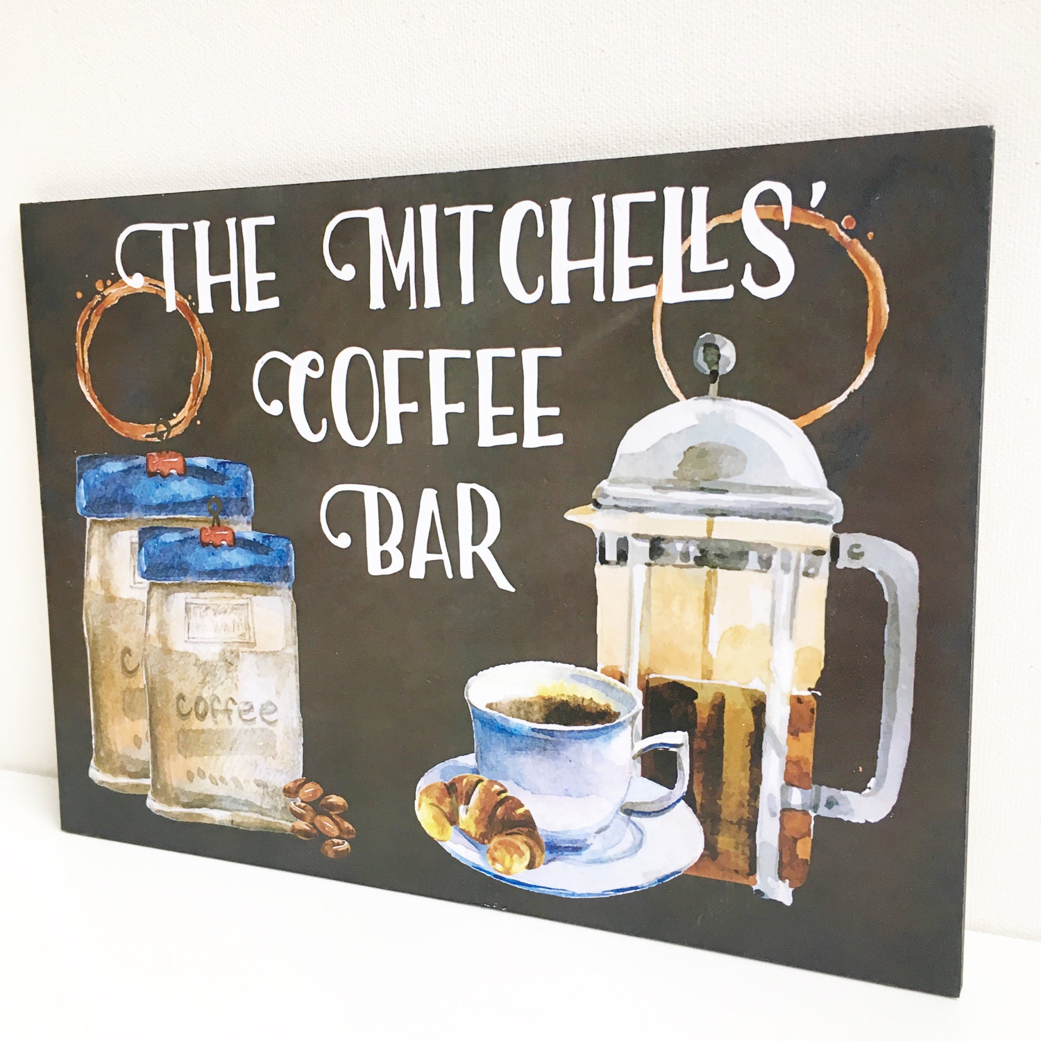 Personalised Coffee Sign Coffee Lover Name Plaque Custom | Etsy UK