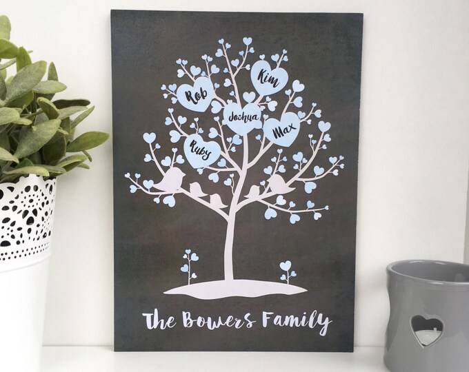 Personalised Family Tree Plaque, Family Tree Sign, Family Tree Gift ... Personalised Family Tree Plaque, Family Tree Sign, Family Tree Gift ...