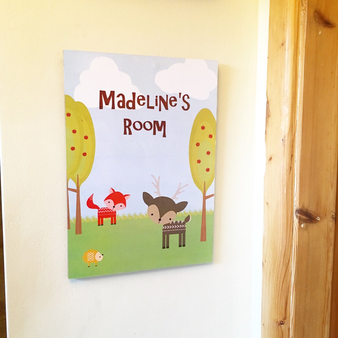 Personalised Woodland Door Sign, Woodland Name Plaque, Woodland Room ...