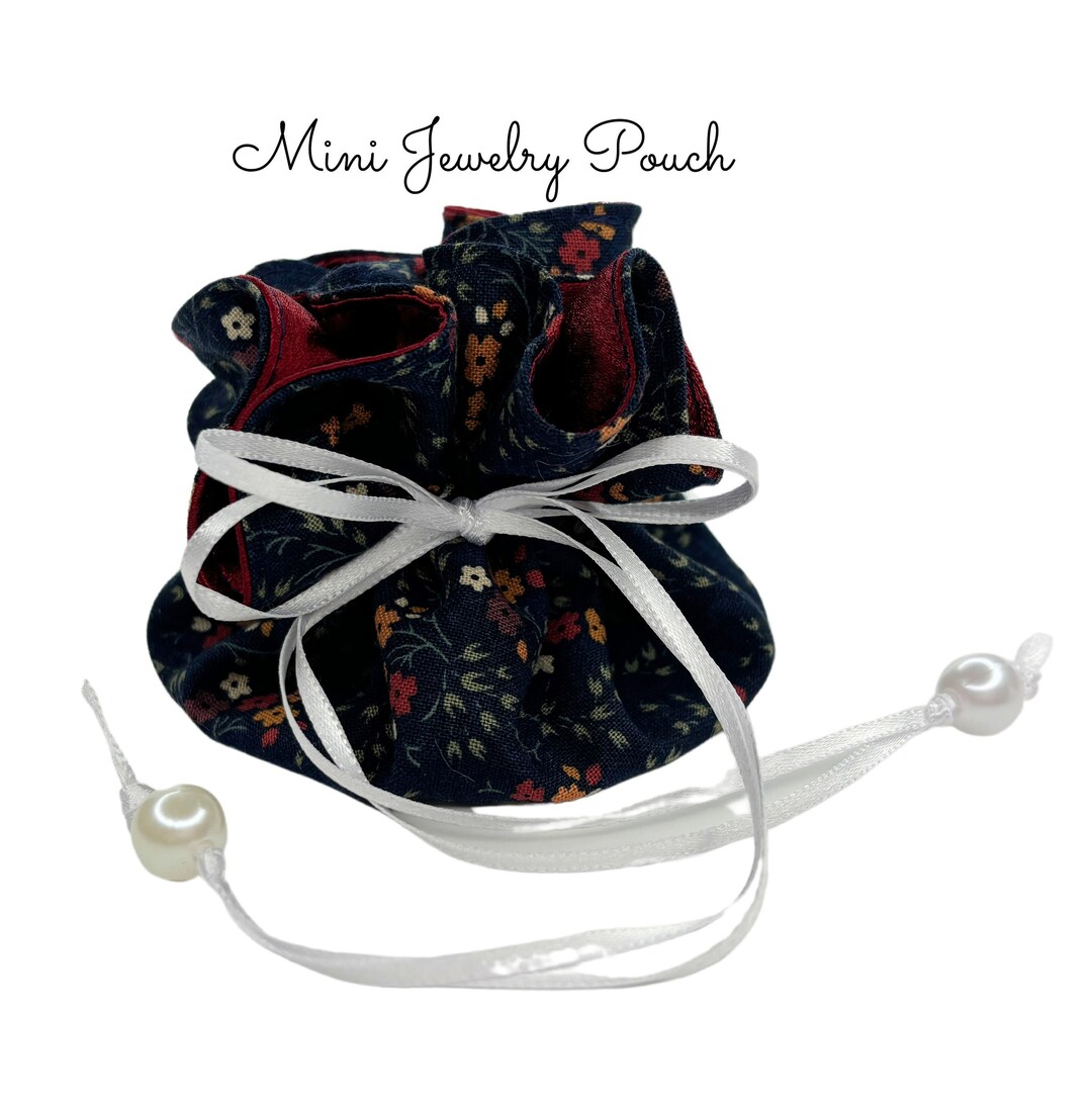 Mini Drawstring Jewelry Pouch, Tiny Pouch, Mini Jewelry Pouch, Small ...