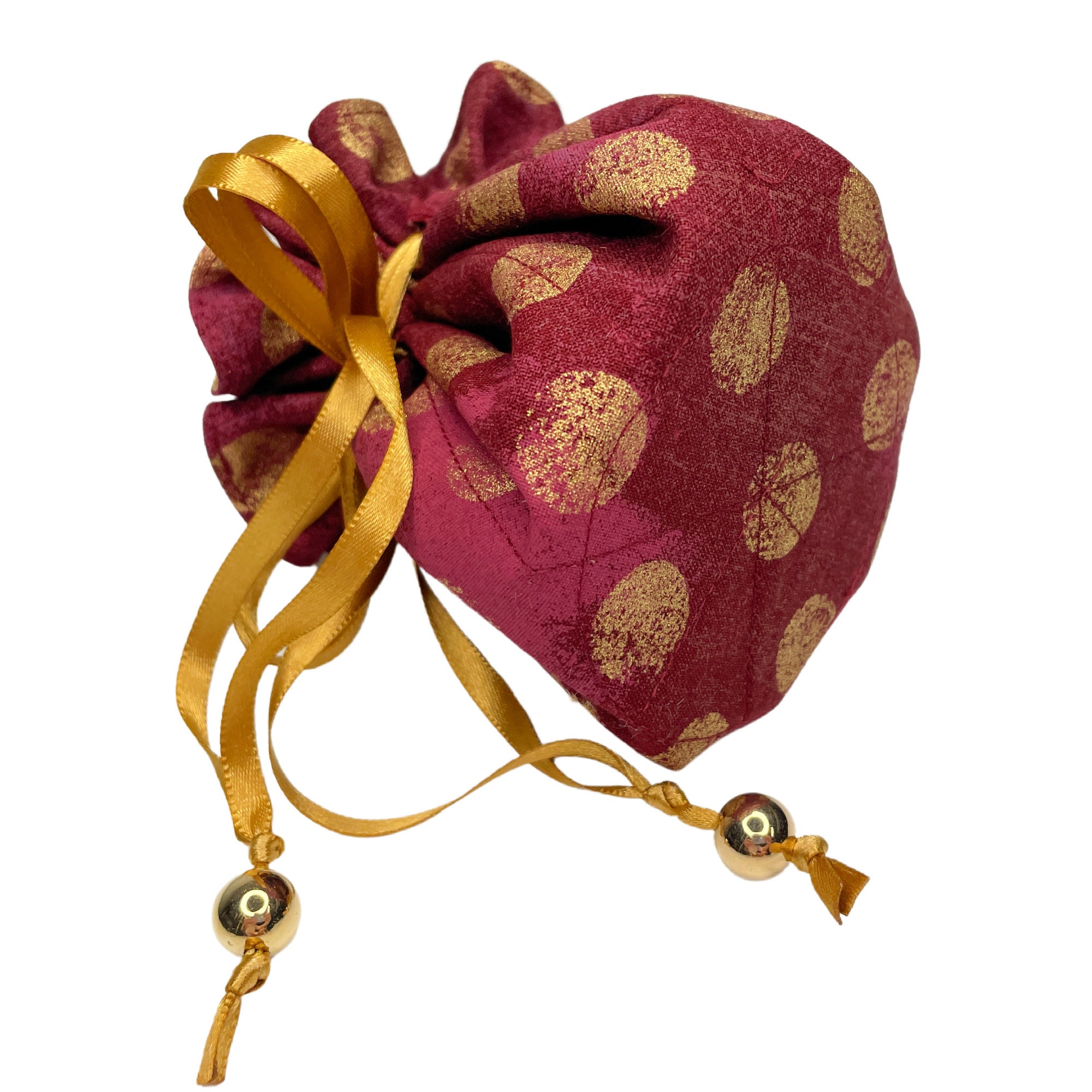 Drawstring Jewelry Pouch: Cotton Travel Organizer With Satin Lining - Etsy