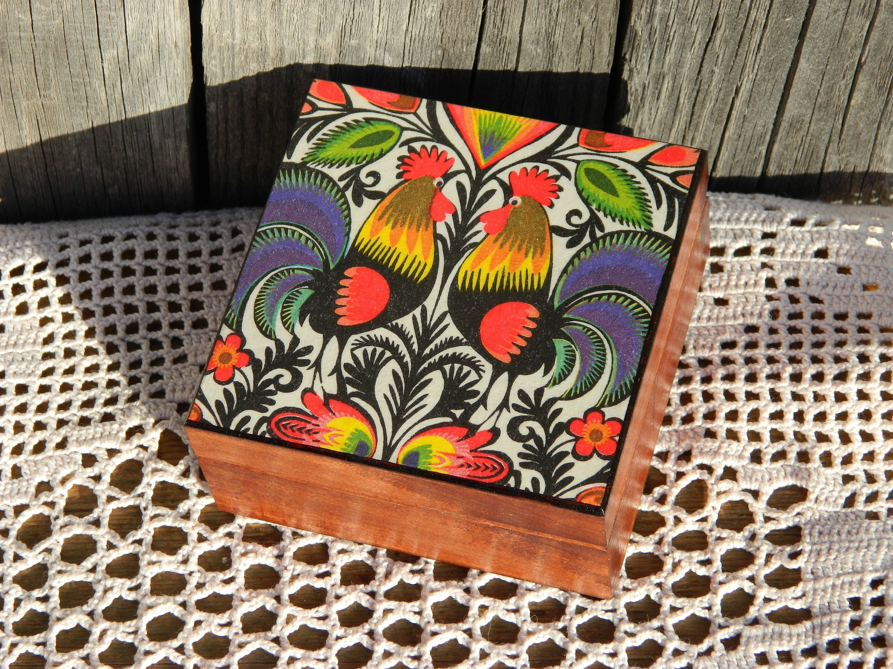 Polish Folk Art Wooden Box Made in Poland Jewelry Cabinet - Etsy