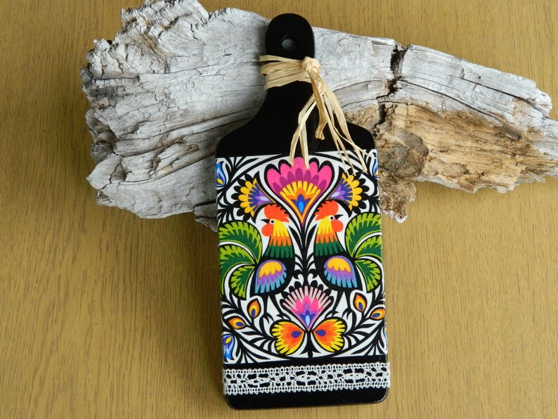 Folk Chopping Board Polish Folk Art Bread Board Folk Art - Etsy
