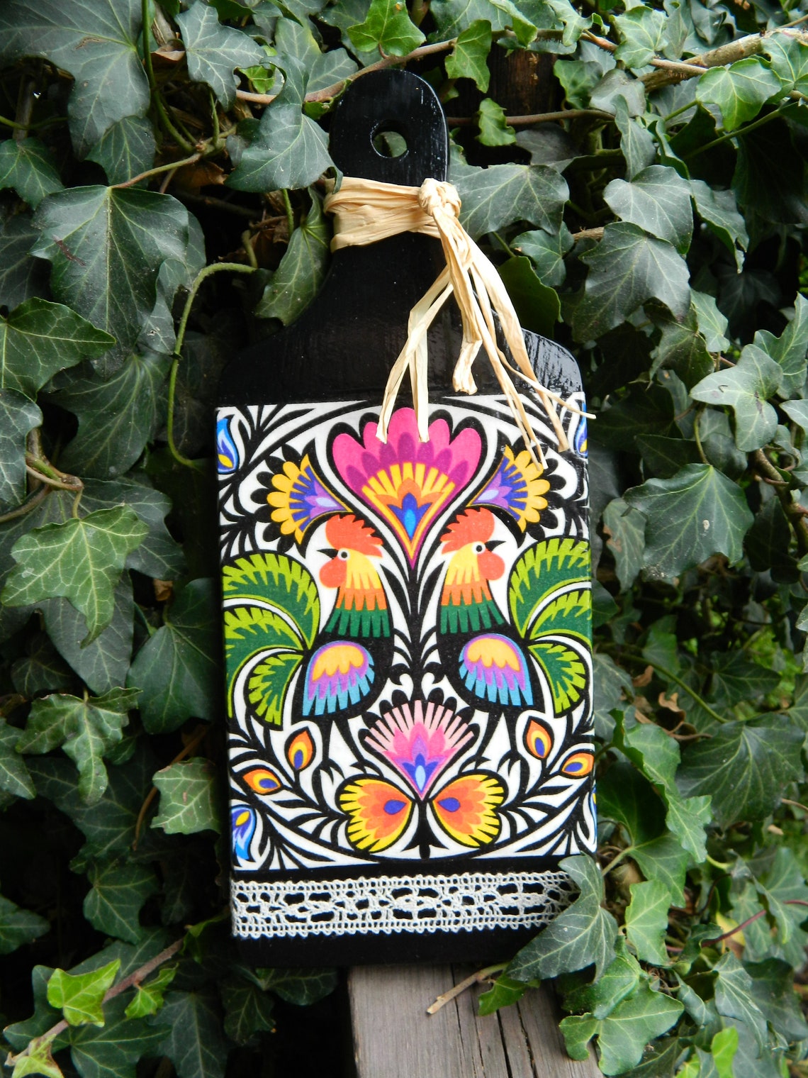 Folk Chopping Board Polish Folk Art Bread Board Folk Art - Etsy