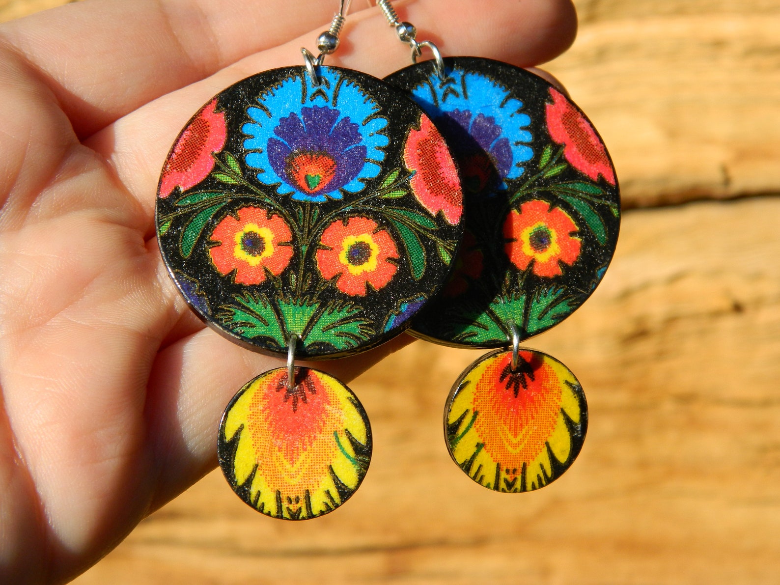 Polish folk art jewelry Gift for her made in Poland Polish | Etsy