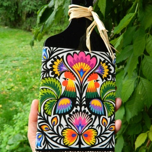 Folk Chopping Board, Polish Folk Art Bread Board, Folk Art Home Decor ...