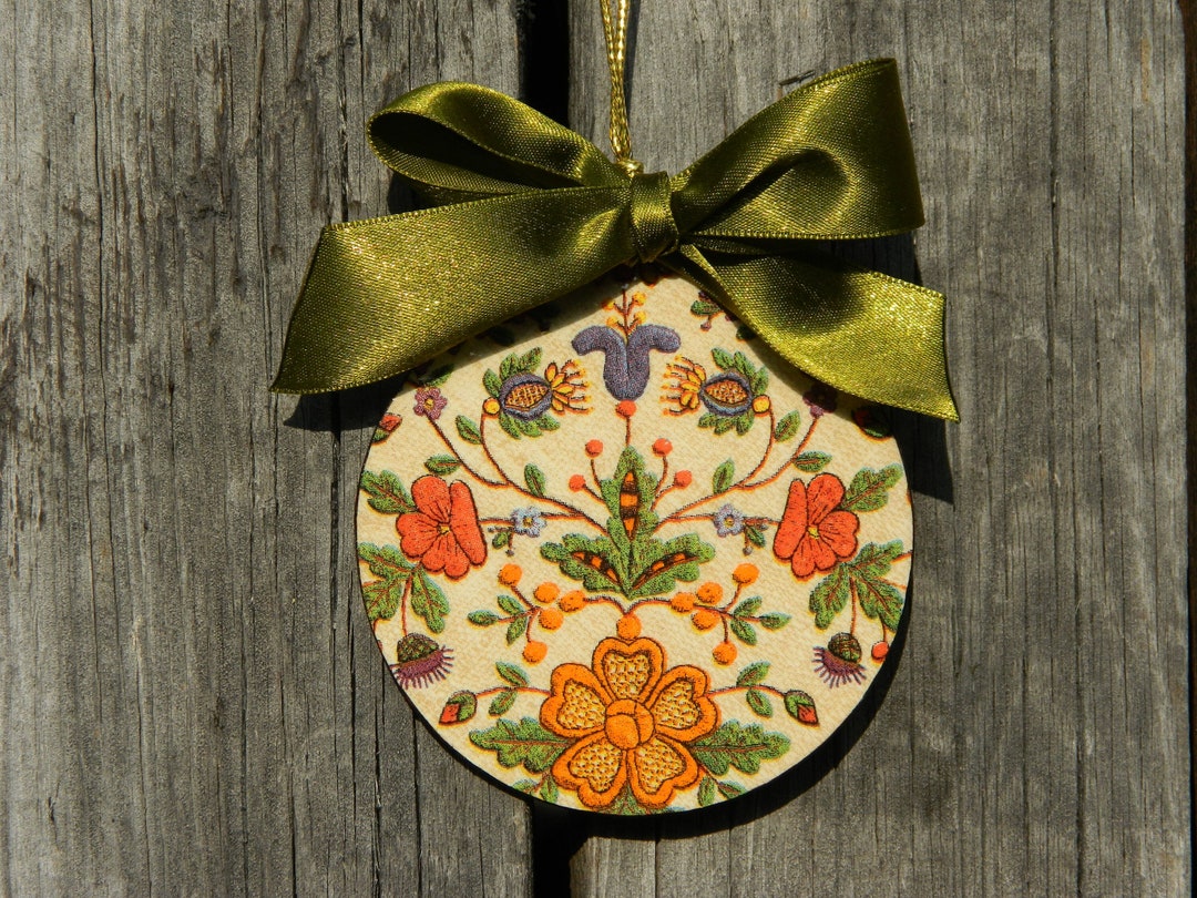 Polish Folk Art Christmas Ornament, Unbreakable Wooden Christmas Tree ...