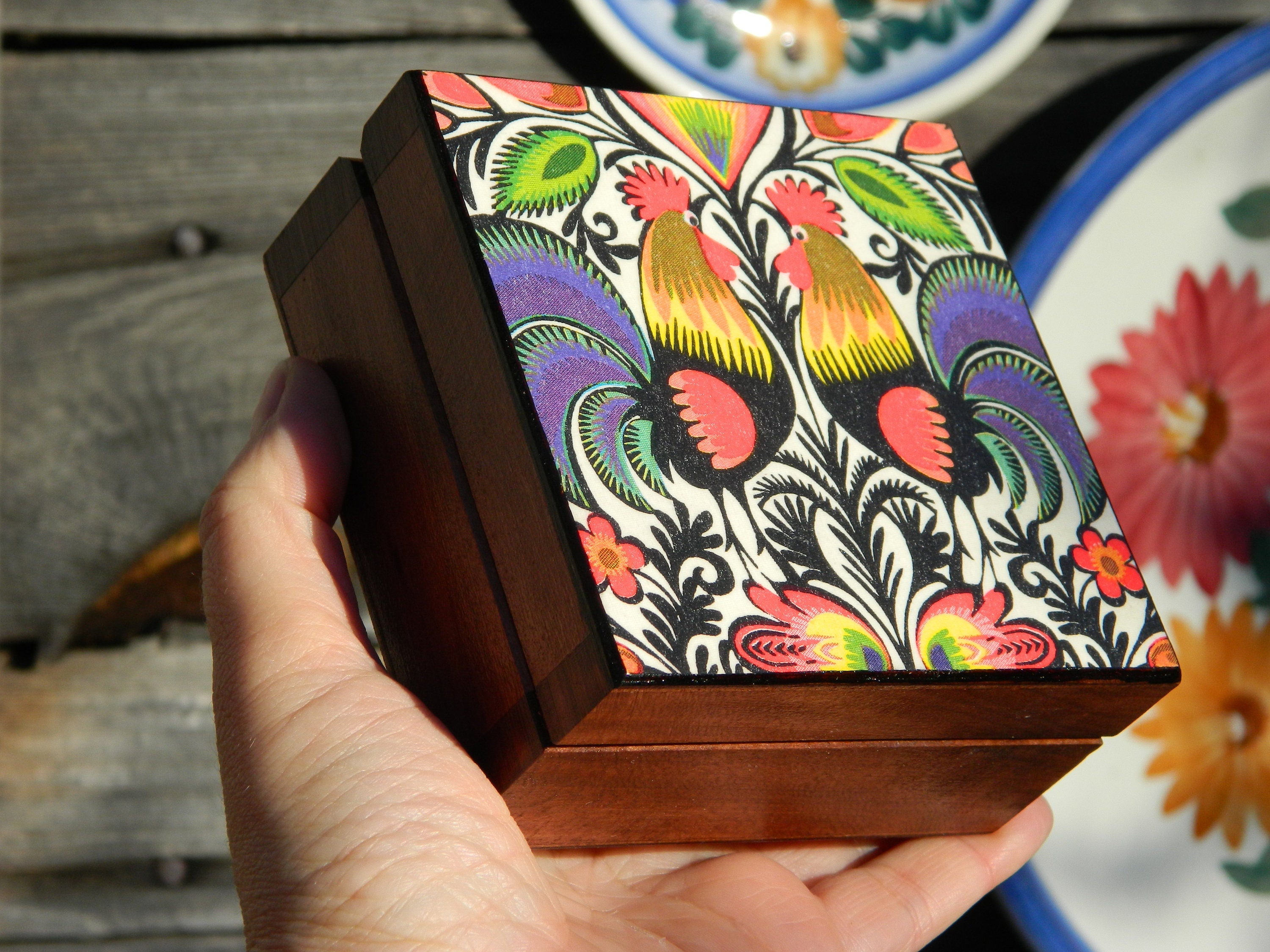 Polish Folk Art Wooden Box Made in Poland Jewelry Cabinet - Etsy