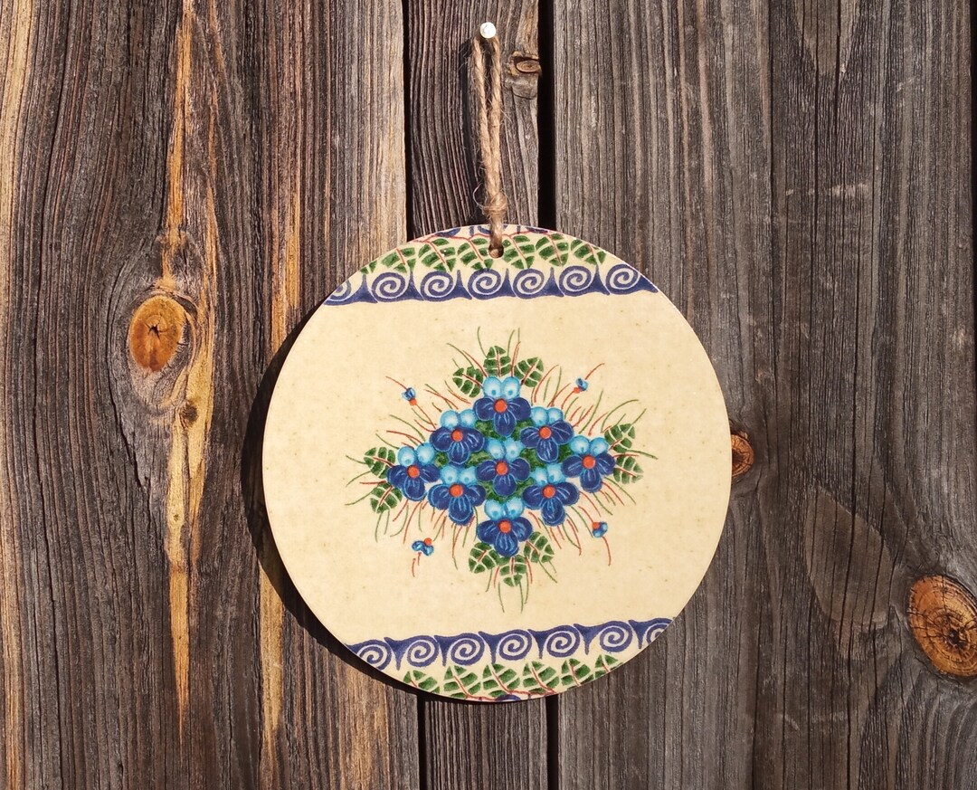 Polish Folk Art Wall Hanging Decor, Folk Flowers Ornament, Boleslawiec ...