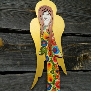 Angel Wall Hanging, Polish Folk Art Room Decor, Polish Folk Small Gift ...