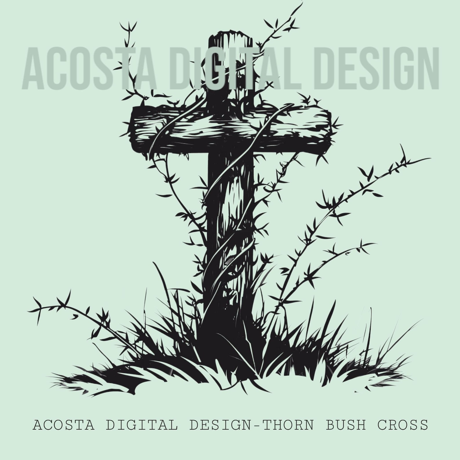 Thorn Crosses Bundle SVG & PNG - Etsy
