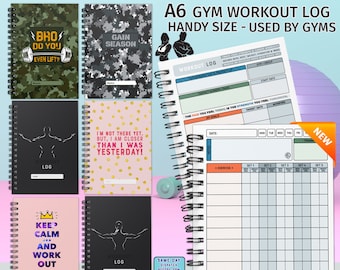 A6 Gym, Workout Log Diary,book, Weights, Gains, Speed, Easy, Tracker ...
