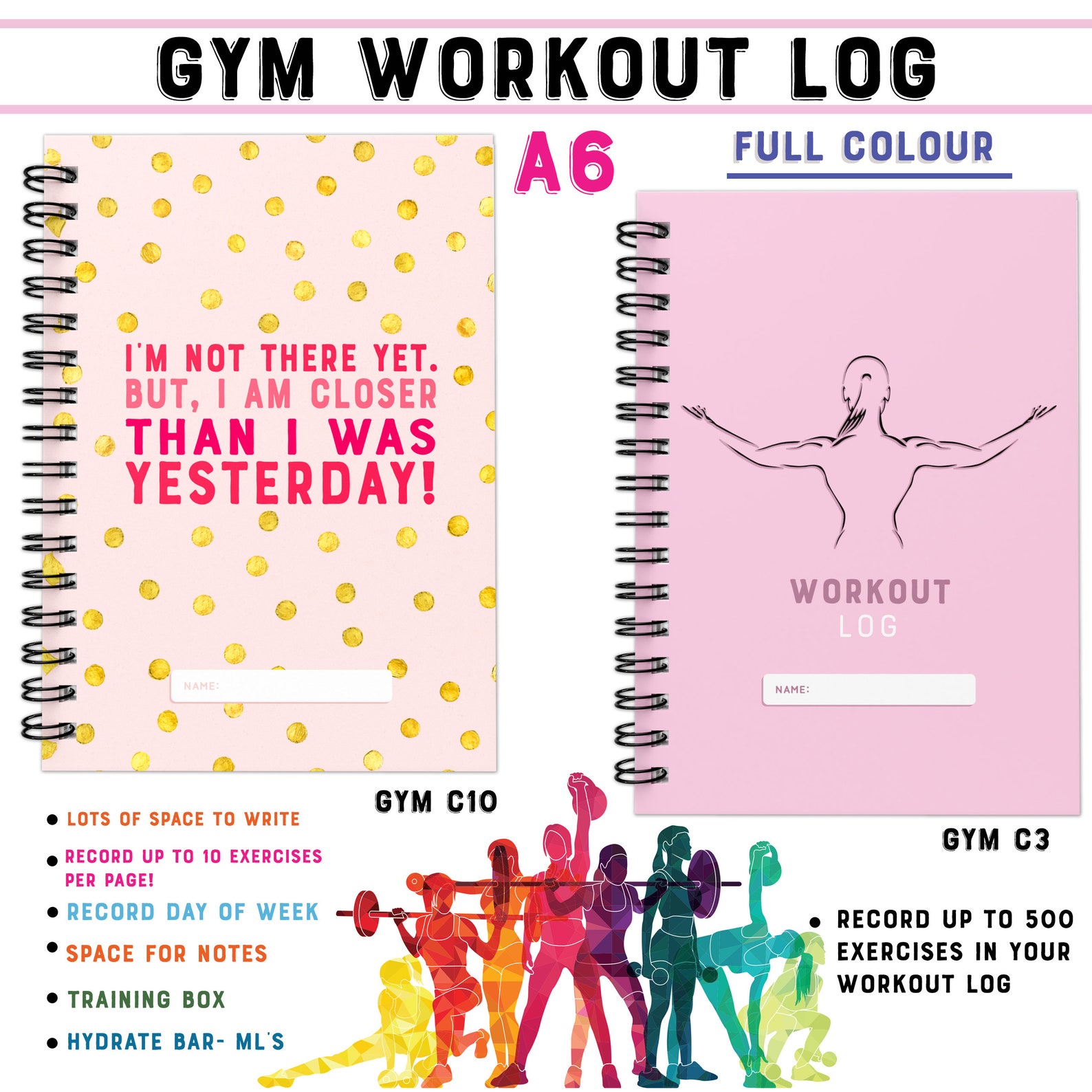 A6 Gym Workout Log Diary Weights/book/lossfitness/ - Etsy