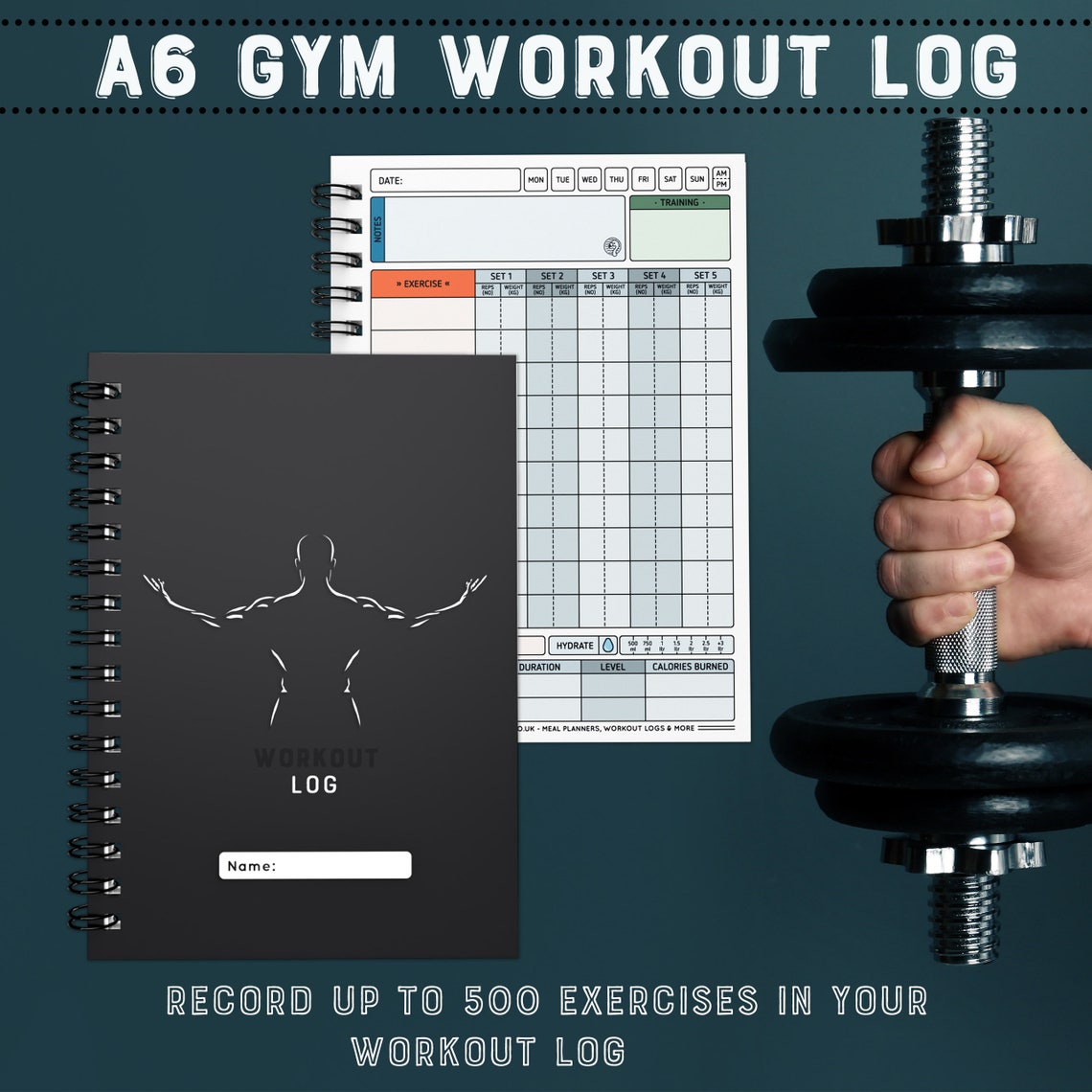 A6 Gym Workout Log Diary Weights/Book/LossFitness/ | Etsy