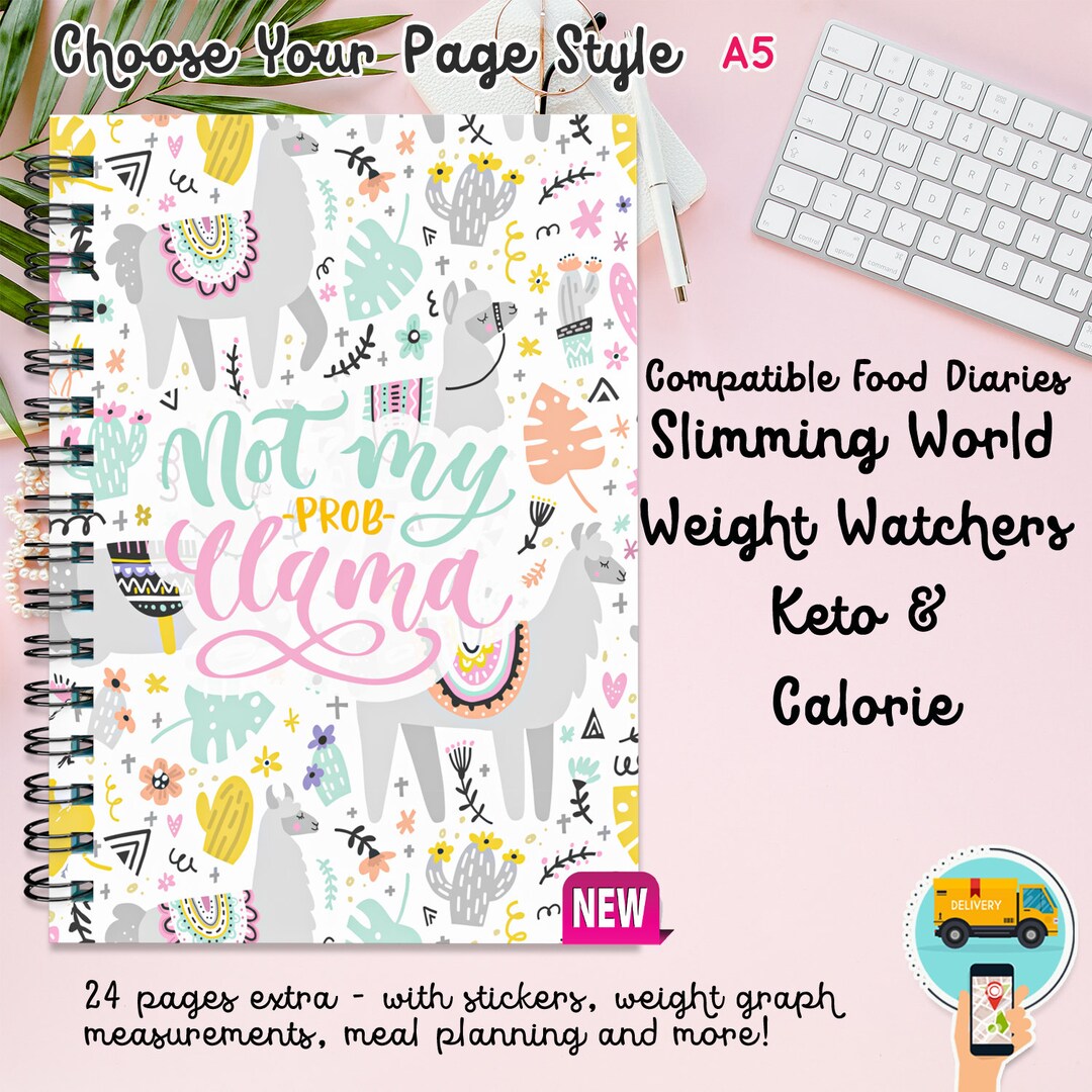 A5, Diet Diary,food Diary Compatible Slimming World, WW, Keto, Calorie ...