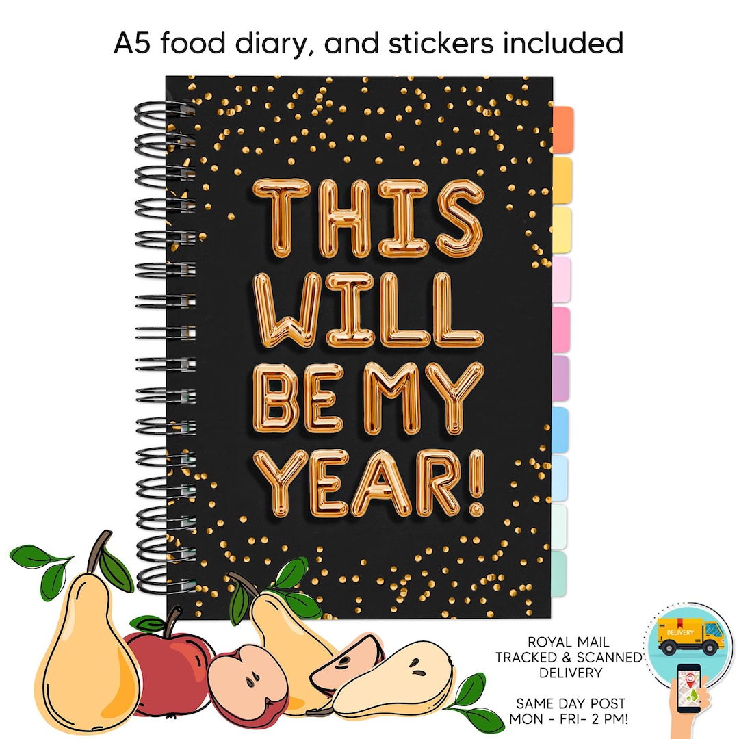 A5 Slimming World Friendly Food Diary Pink or Black - Colour Weight ...