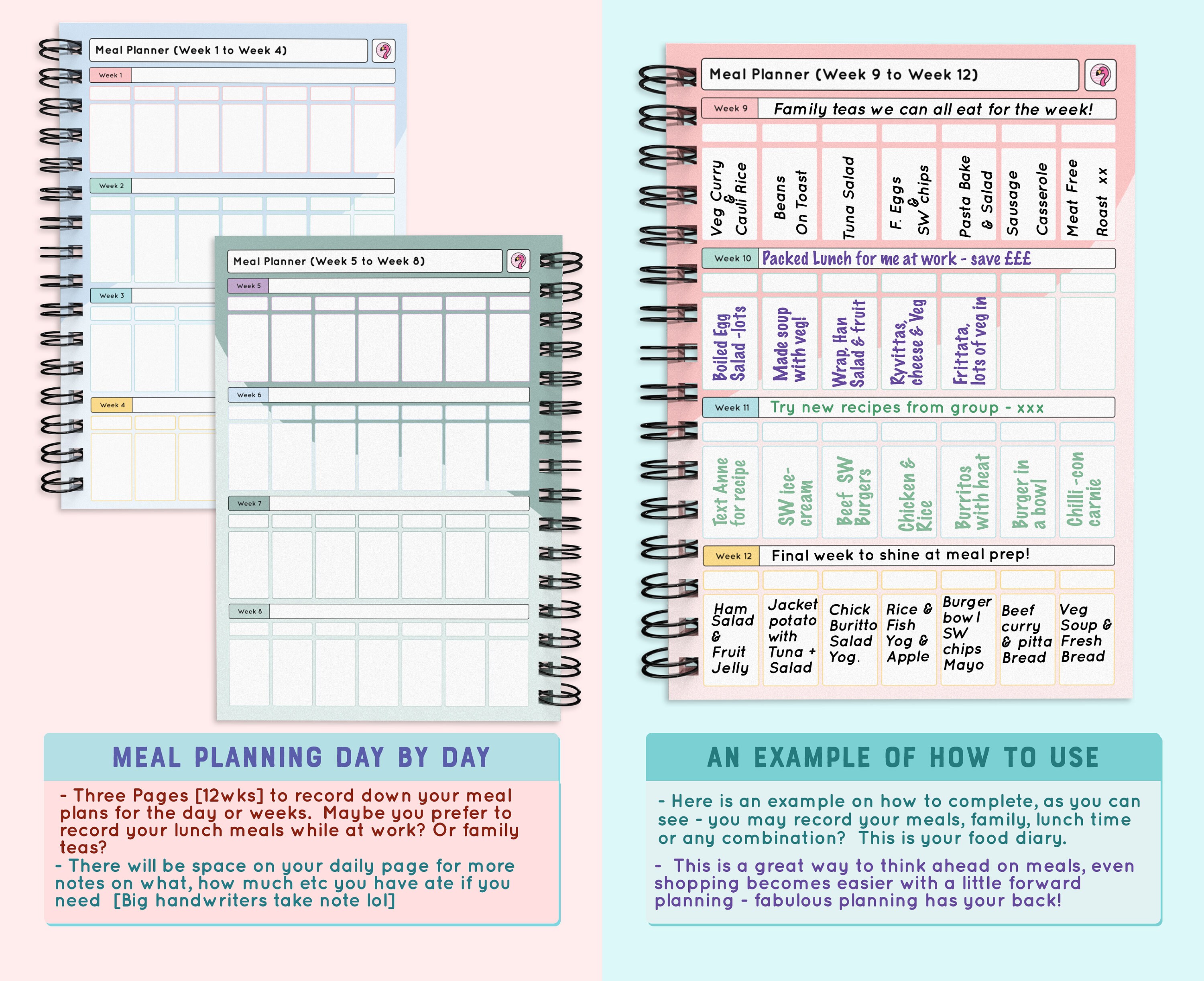Healthy Planner - Compatible Slimming World, A5 Tracker, Diet Diary ...