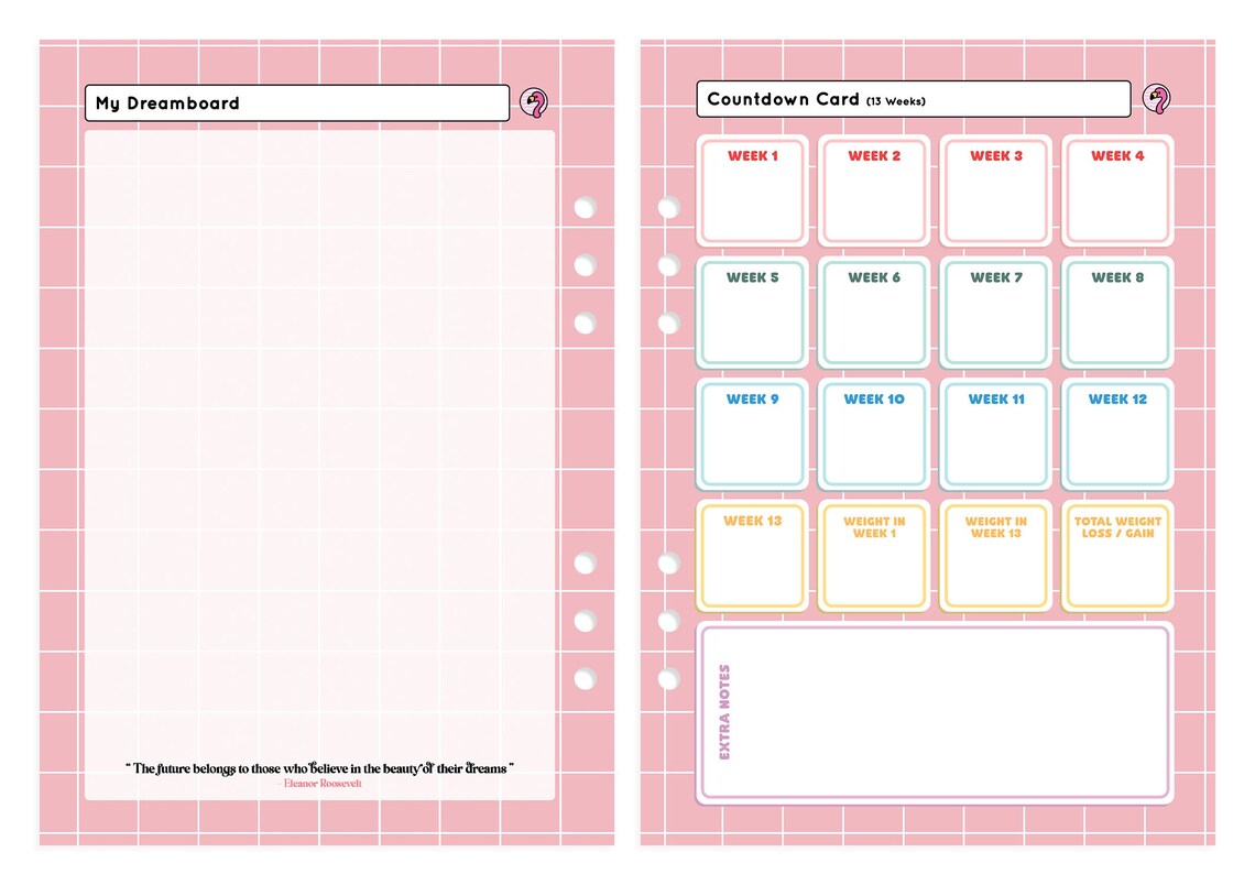 Keto Food Diary Planner, A5 Inserts, Weight Loss Tracker, Stickers - Etsy