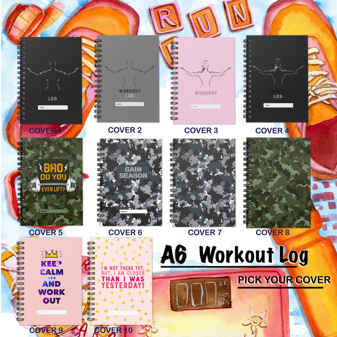 A6 Gym, Workout Log Diary, Weights/book/loss,fitness/ Strength, Tracker ...