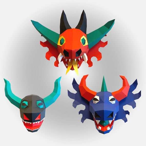 3-in-1 Pack Yare Dancing Devil Mask Diablos Danzantes De | Etsy