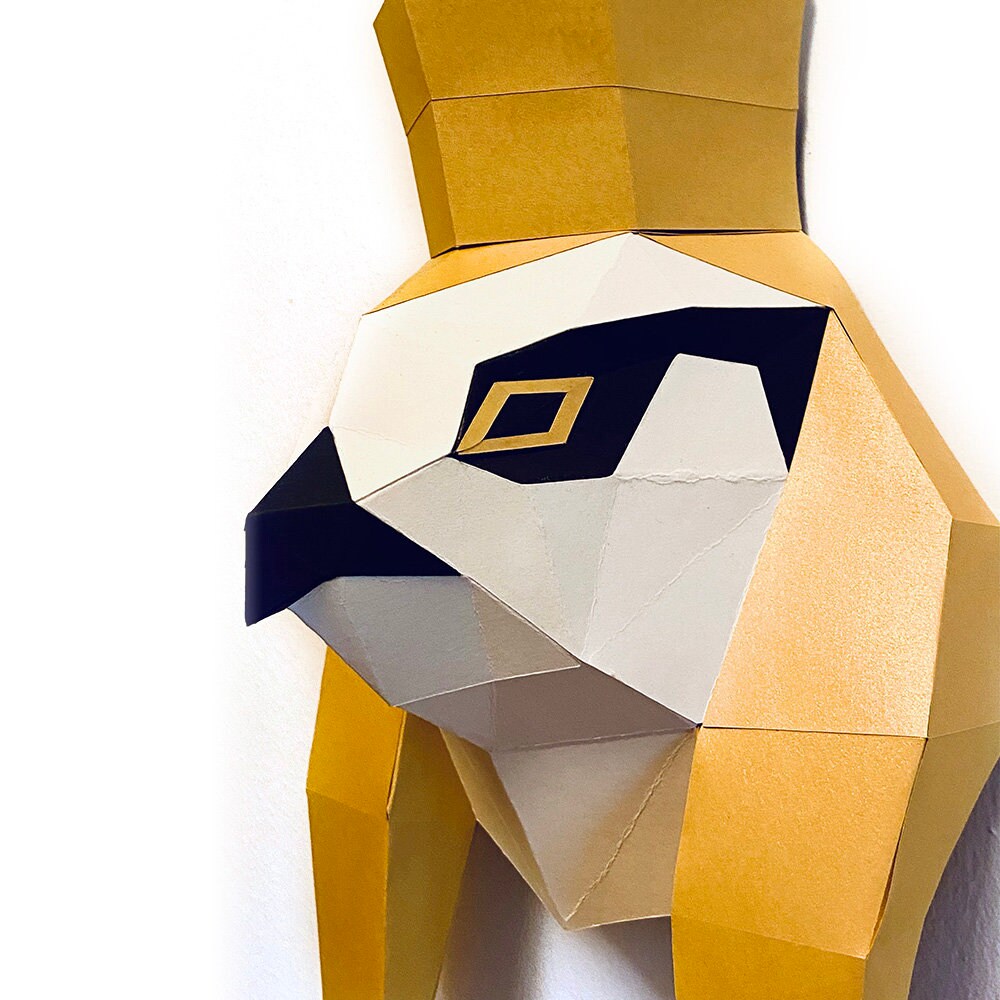 Egyptian God Horus Mask, Papercraft, Wall Decor, 3D Mask Template - Etsy