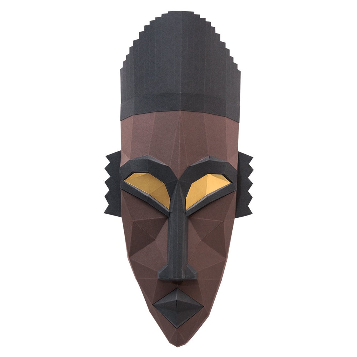 Tribal African Mask, Papercraft, Wall Decor, 3D Mask Template - Etsy
