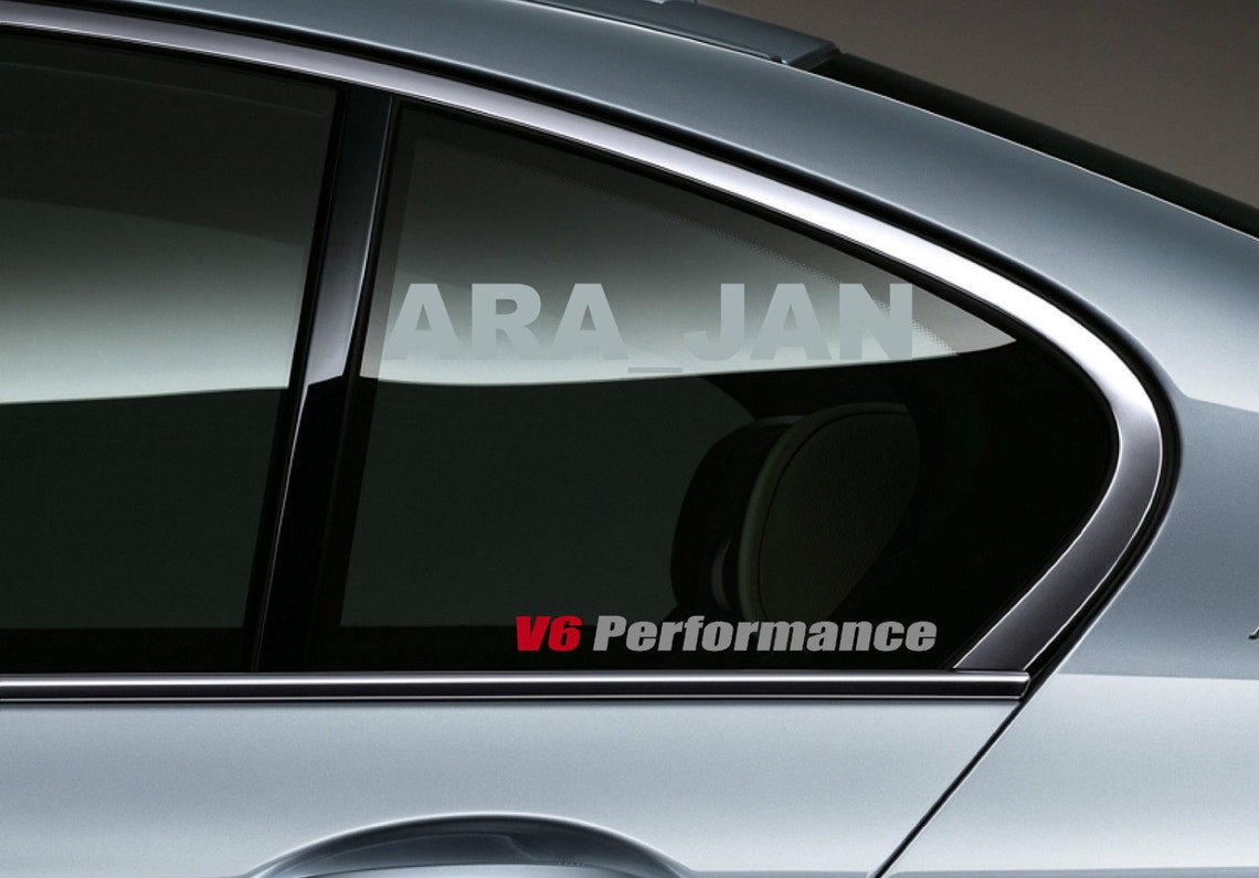 2 Pcs V6 Performance Vinyl Decal Sport Sticker Racing Sport | Etsy