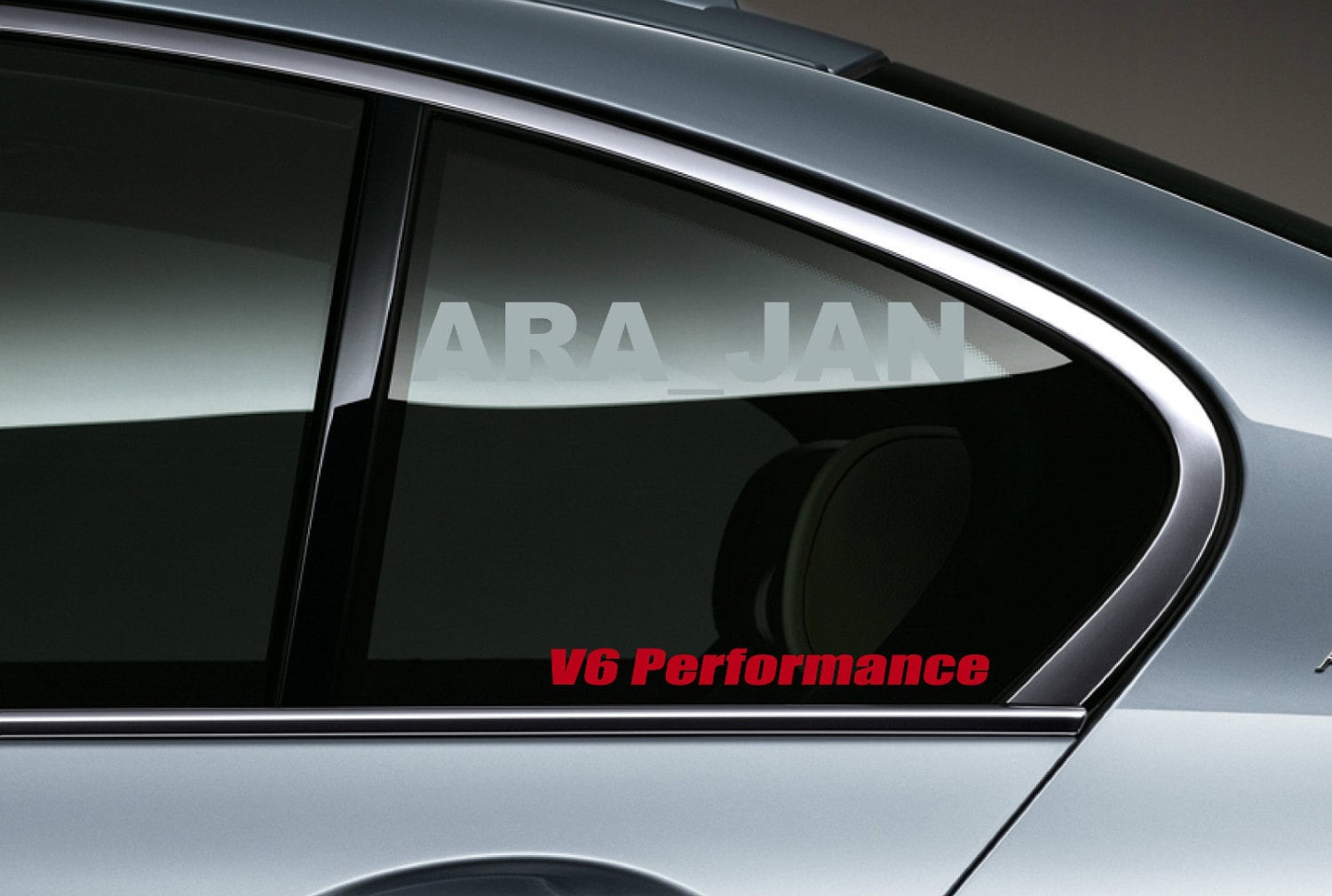 2 Pcs V6 Performance Vinyl Decal Sport Sticker Racing Sport Car Window ...