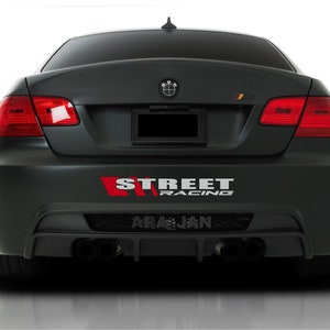 STREET RACING Vinyl Decal Sticker Sport Racing Car Logo Emblem BMW Audi ...