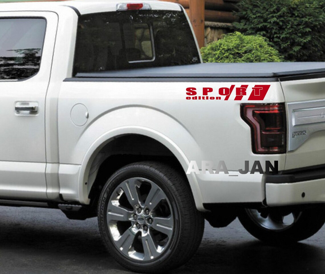SPORT EDITION Vinyl Decal Truck Pickup Bed 4X4 4WD Ram Ford F150 F250 ...