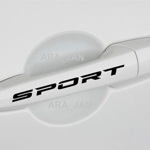 2pcs - SPORT Door Handle Vinyl Decal Racing Sticker Car Logo Emblem - Etsy