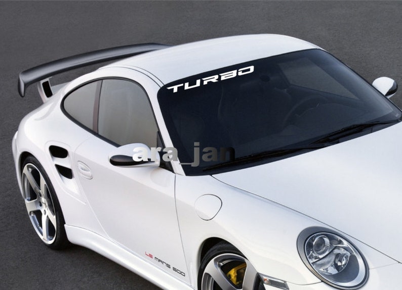 Windshield TURBO Vinyl Decal Sport Racing Sticker Car Logo Emblem ...
