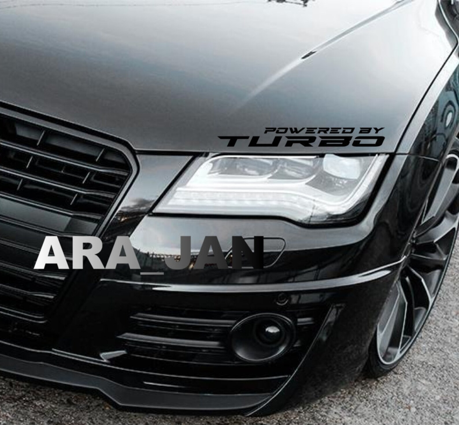 Powered by TURBO Vinyl Decal Sticker Sport Racing Car Logo | Etsy