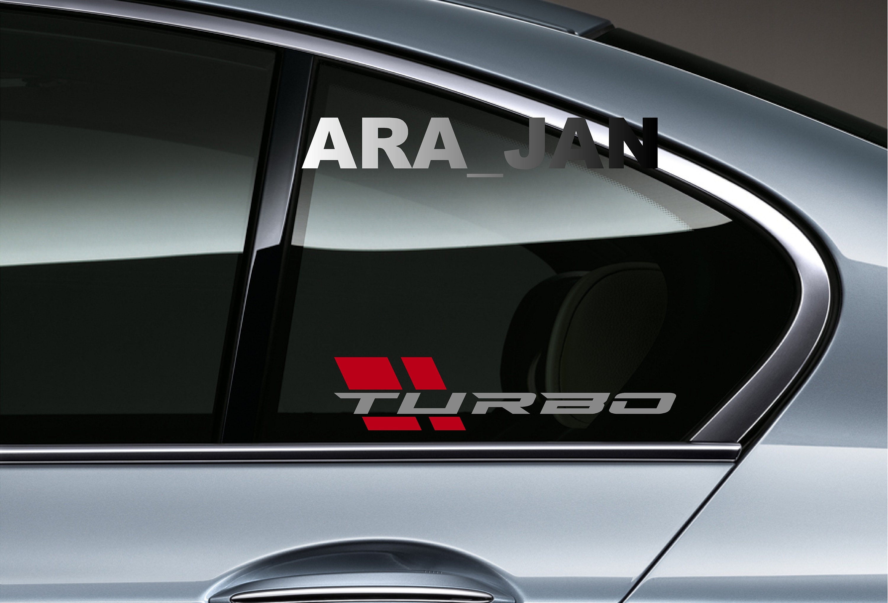 TURBO Decal sticker Sport car racing stripe window auto logo | Etsy