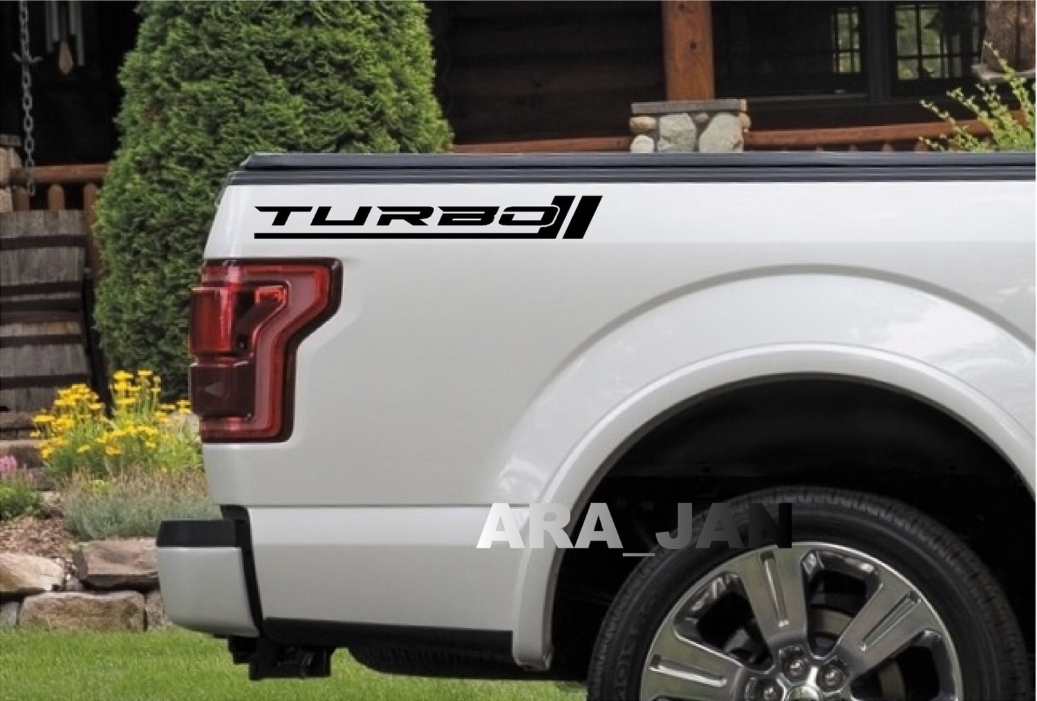 2PCS TURBO Vinyl Decal Sport Truck Pickup bed 4X4 4WD TURBO | Etsy