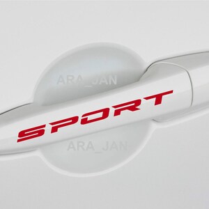 2pcs - SPORT Door Handle Vinyl Decal Racing Sticker Car Logo Emblem - Etsy