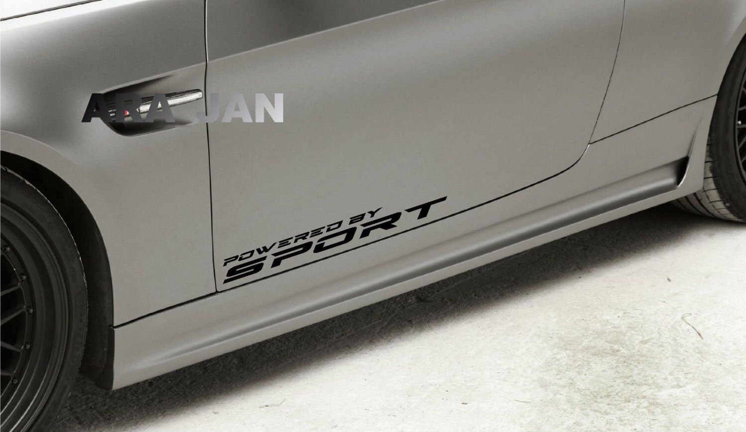 2pcs Powered by SPORT Vinyl Decal Sticker Sport Racing Car Logo Emblem ...