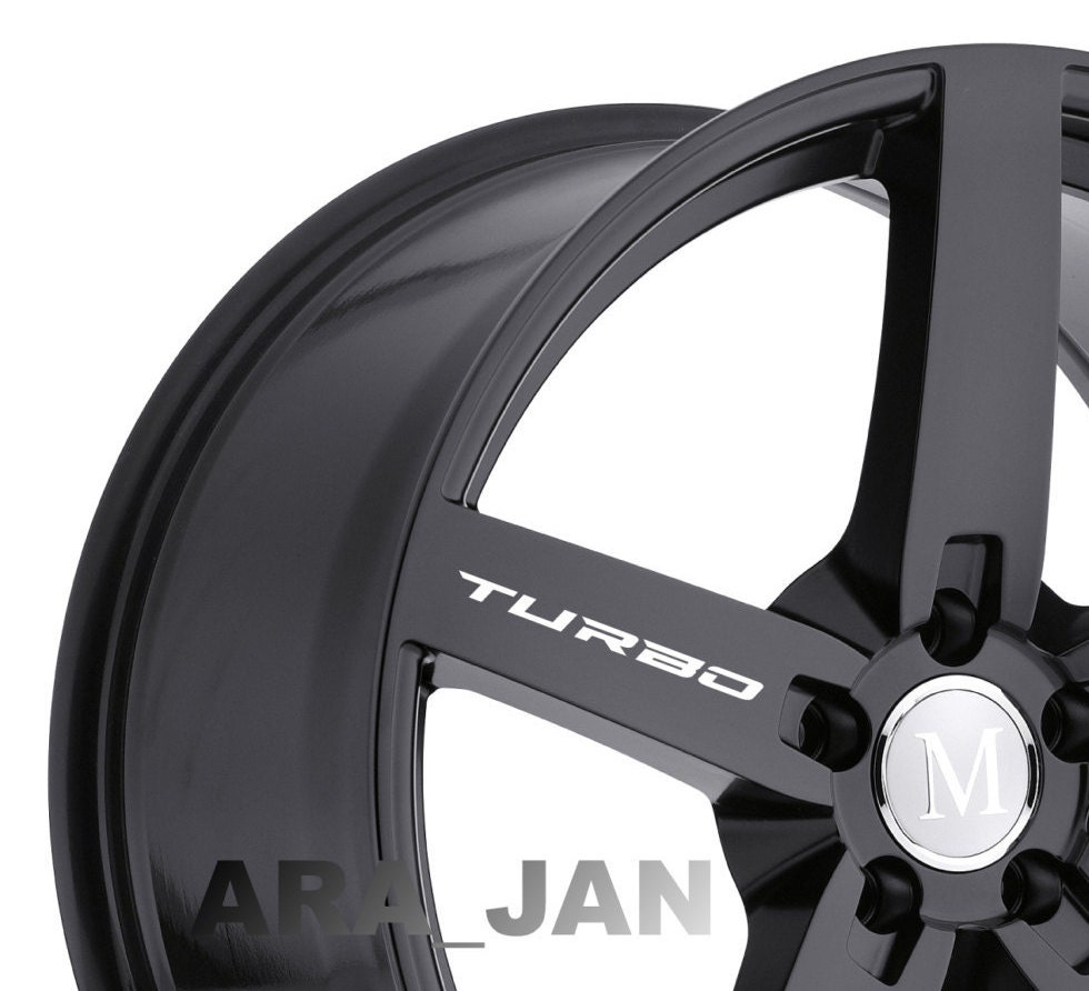 4 Pcs TURBO Vinyl Decal Racing Sticker Car Wheels Rims Logo - Etsy