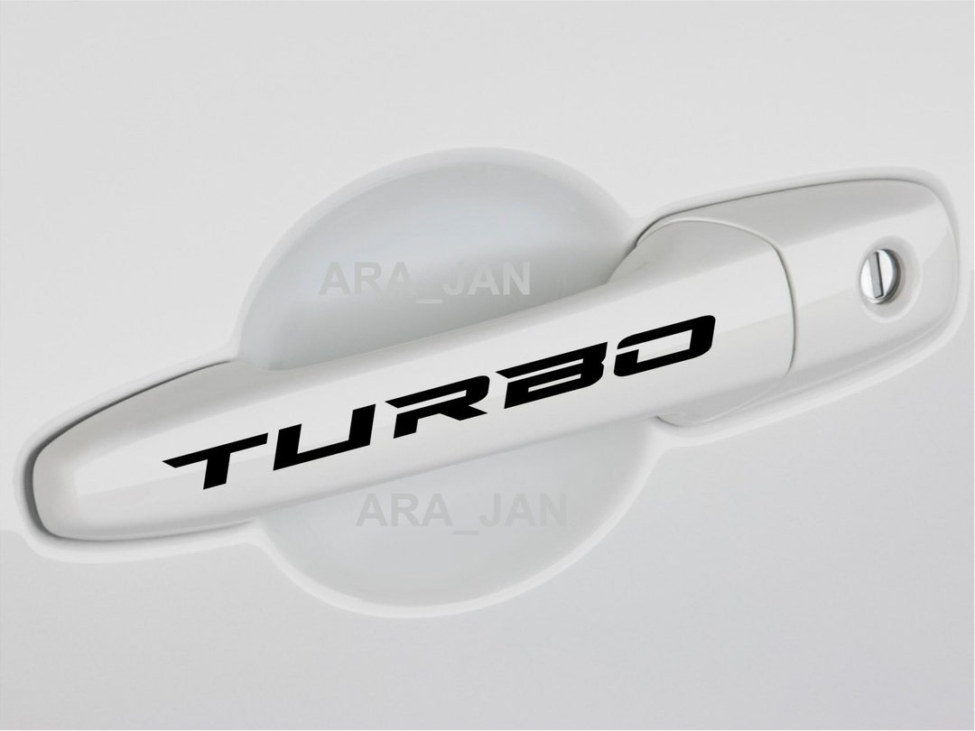 2pcs - TURBO Door Handle Vinyl Decal Sport Racing Sticker Car Logo ...