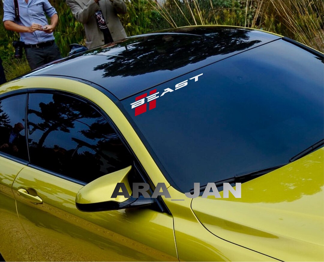 BEAST Windshield Sport Decal Sticker Car Racing Stripe Auto Logo Emblem ...