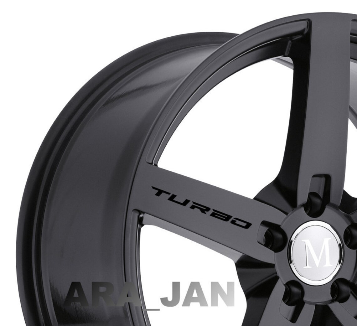 4 pcs TURBO Vinyl Decal Racing sticker car wheels rims logo | Etsy