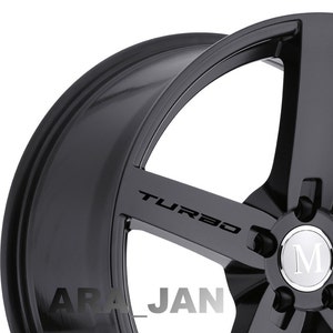 4 Pcs - TURBO Vinyl Decal Racing Sticker Car Wheels Rims Logo Emblem - Etsy