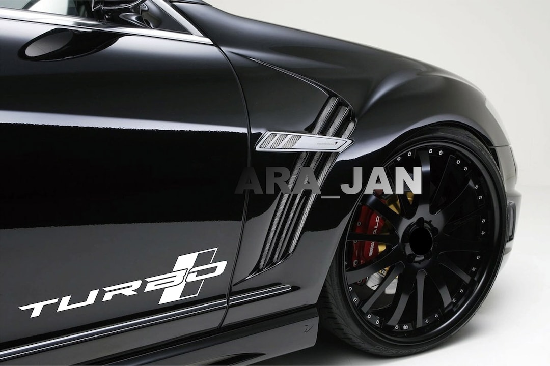 TURBO Decal Sticker Sport Car Racing Stripe Logo Emblem Motorsport ...