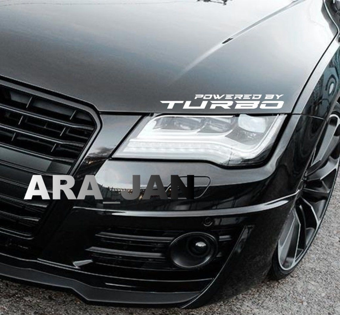 Powered by TURBO Vinyl Decal Sticker Sport Racing Car Logo | Etsy