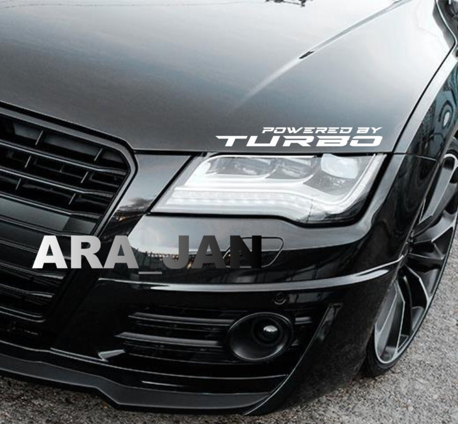 Powered by TURBO Vinyl Decal Sticker Sport Racing Car Logo | Etsy