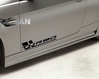 TURBO Decal Sticker Car Racing Stripe Sport Logo Auto Emblem - Etsy