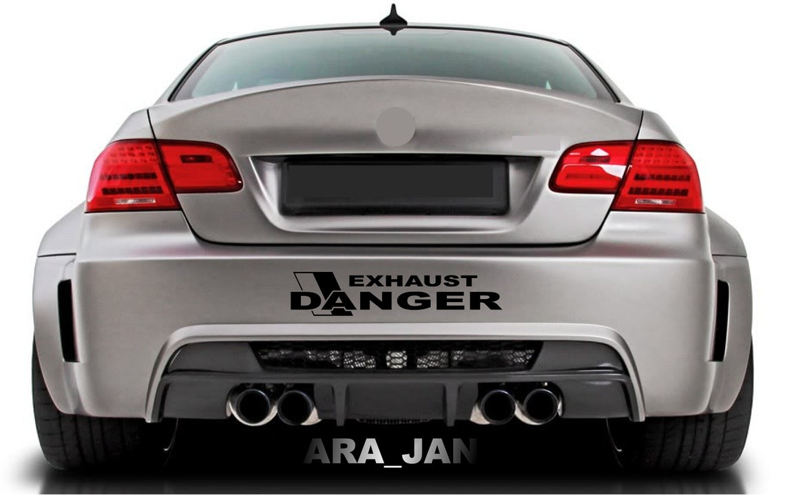 DANGER EXHAUST Sport Car Sticker Decal Racing Stripe Logo Auto - Etsy