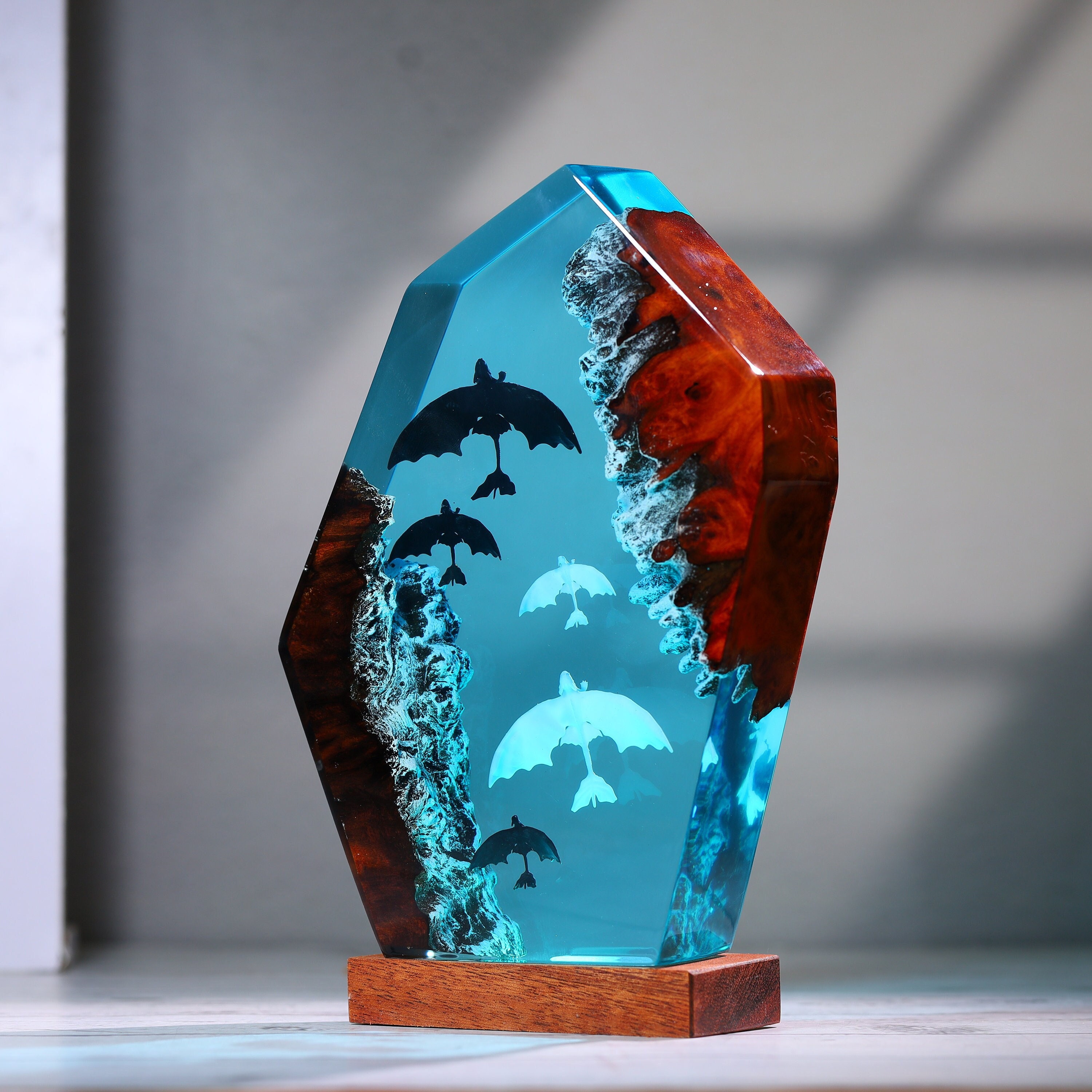 Tooth.less Night Lights, Toot.hless and Light Fury Epoxy Lamp Table ...