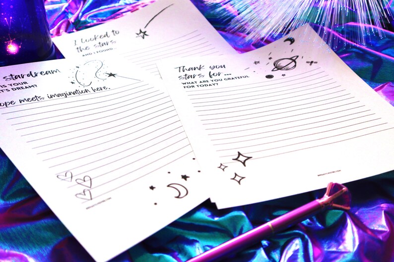 Daydream PRINTABLE Journal Pages Galaxy Journal Pages Night - Etsy