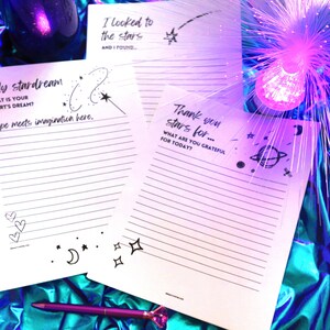 Daydream PRINTABLE Journal Pages, Galaxy Journal Pages, Night Sky ...